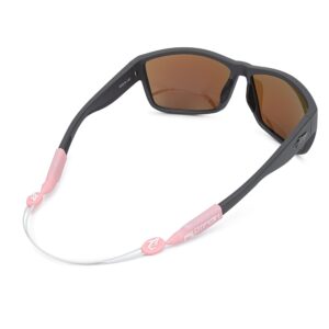 pilotfish no tail adjustable eyewear retainer cable strap: sunglasses, eyeglasses, glasses (14 inch, pink flamingo)