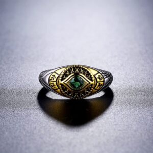 Eye of Agamotto Time Stone Infinity 18K Gold Plated 925 Sterling Ring (7)