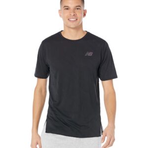 New Balance Men's Q Speed Jacquard Short Sleeve 22, Black, Medium