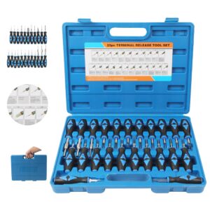 duoyi terminal removal tool kit 23 pcs, terminal ejector kit with stainless steel tips, ergonomic rubber handle and carrying case, universal terminal release kit replaces the proprietary kit