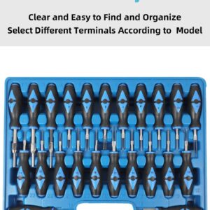 DUOYI Terminal Removal Tool Kit 23 Pcs, Terminal Ejector Kit with Stainless Steel Tips, Ergonomic Rubber Handle and Carrying Case, Universal Terminal Release Kit Replaces The Proprietary Kit