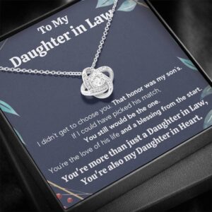 Daughter in Law Necklace Gift From Mother in Law To My Daughter in Law Honor Pendant Jewelry with Message Card and Gift Box. Surprise Gift for Daughter in Law. Daughter in Law Gift. Necklace for