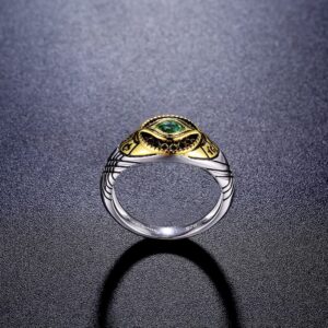 Eye of Agamotto Time Stone Infinity 18K Gold Plated 925 Sterling Ring (7)