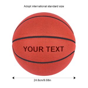 OXYEFEI Customized Personalized Basketball Engraved Custom Outdoor Indoor Basketball Gifts-Official Size 29.5" (Basketball)