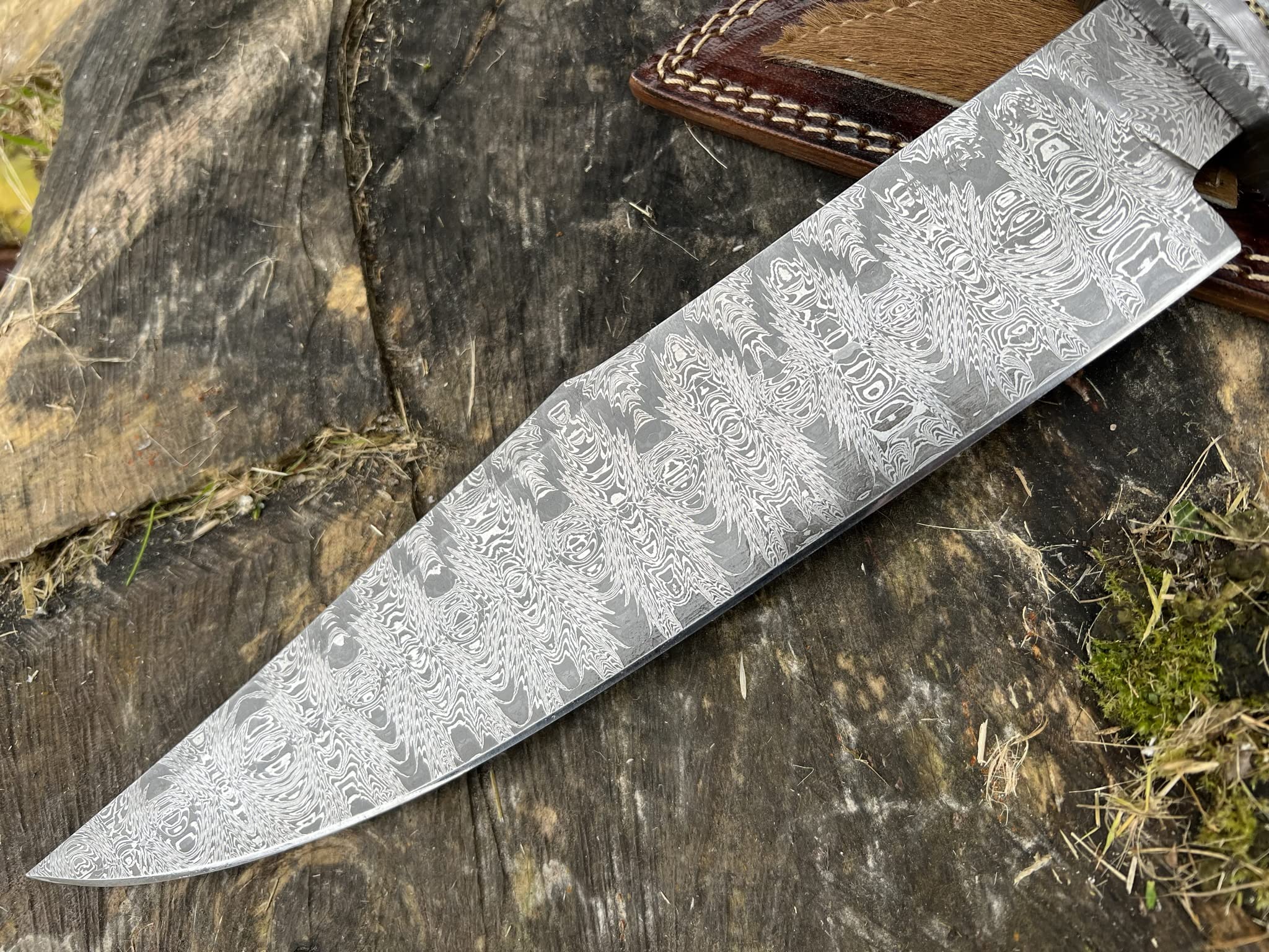 Perkin Damascus Steel Hunting Knife Handmade Knife Knives One Kind of Knife