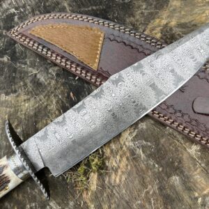 Perkin Damascus Steel Hunting Knife Handmade Knife Knives One Kind of Knife