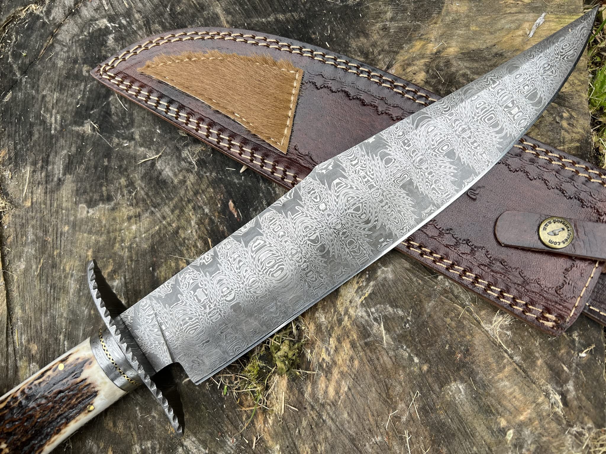 Perkin Damascus Steel Hunting Knife Handmade Knife Knives One Kind of Knife