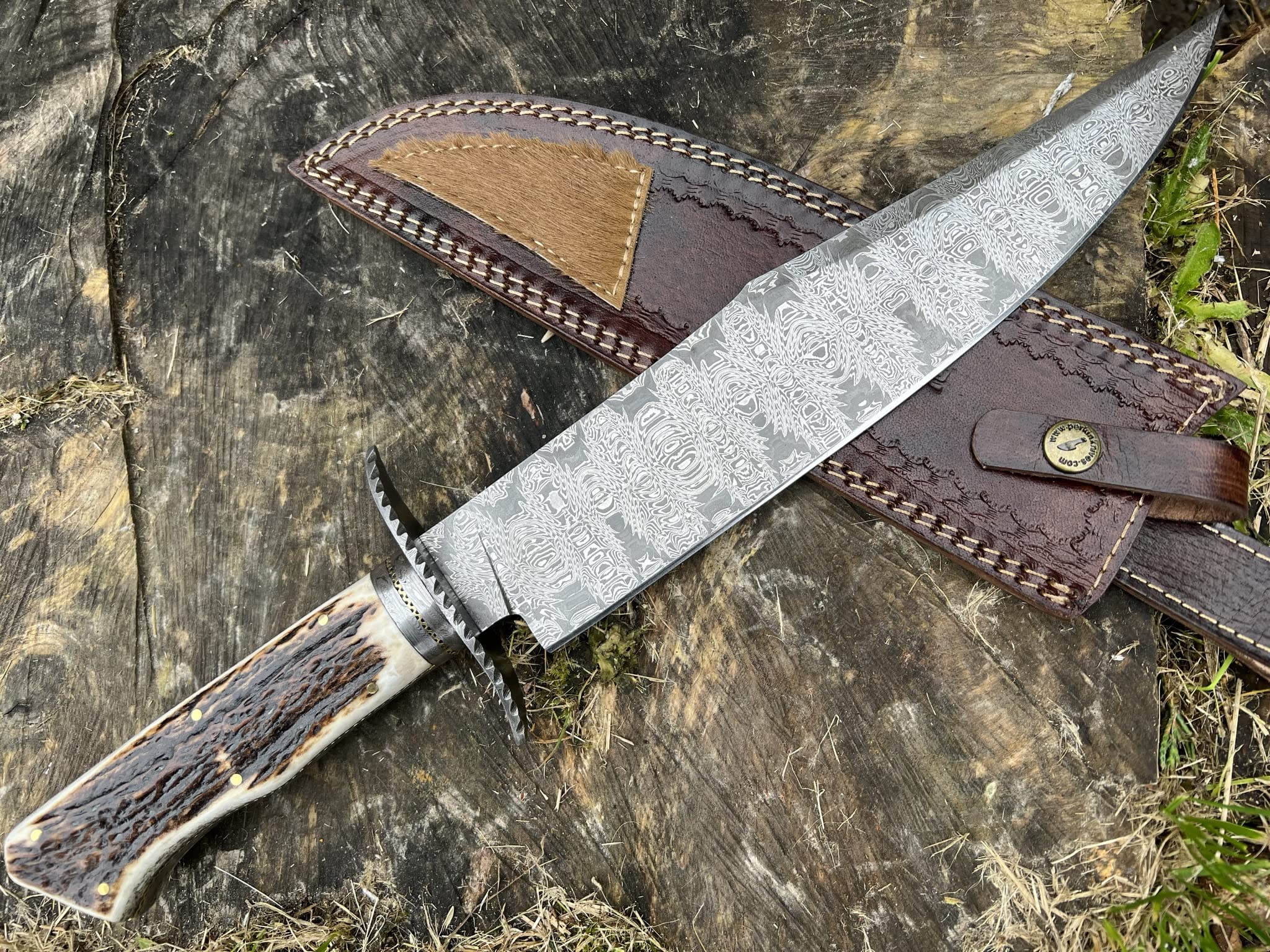 Perkin Damascus Steel Hunting Knife Handmade Knife Knives One Kind of Knife