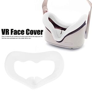 Face Pad, VR Light Blocking Silicone Comfortable VR Silicone Interfacial Cover for Oculus Quest2 VR Headset(Silver Gray)