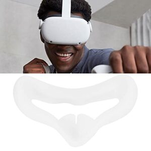 Face Pad, VR Light Blocking Silicone Comfortable VR Silicone Interfacial Cover for Oculus Quest2 VR Headset(Silver Gray)