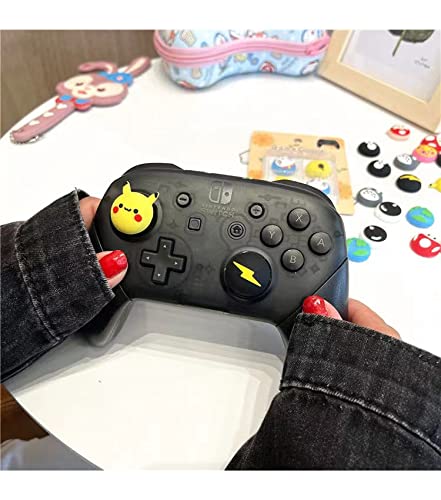 PERFECTSIGHT 4 PCS Cute Thumb Grip Caps for PS5/PS4/Xbox One (Series X, S)/NS Switch Pro Controller, Anime Magic Moon Analog Stick Grips Thumbsticks, 3D Kawaii Silicone Joystick Button Covers (Luna)