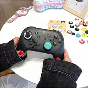 PERFECTSIGHT 4 PCS Cute Thumb Grip Caps for PS5/PS4/Xbox One (Series X, S)/NS Switch Pro Controller, Anime Magic Moon Analog Stick Grips Thumbsticks, 3D Kawaii Silicone Joystick Button Covers (Luna)