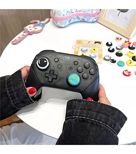 PERFECTSIGHT 4 PCS Cute Thumb Grip Caps for PS5/PS4/Xbox One (Series X, S)/NS Switch Pro Controller, Anime Magic Moon Analog Stick Grips Thumbsticks, 3D Kawaii Silicone Joystick Button Covers (Luna)