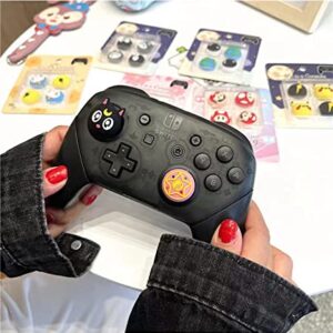 PERFECTSIGHT 4 PCS Cute Thumb Grip Caps for PS5/PS4/Xbox One (Series X, S)/NS Switch Pro Controller, Anime Magic Moon Analog Stick Grips Thumbsticks, 3D Kawaii Silicone Joystick Button Covers (Luna)