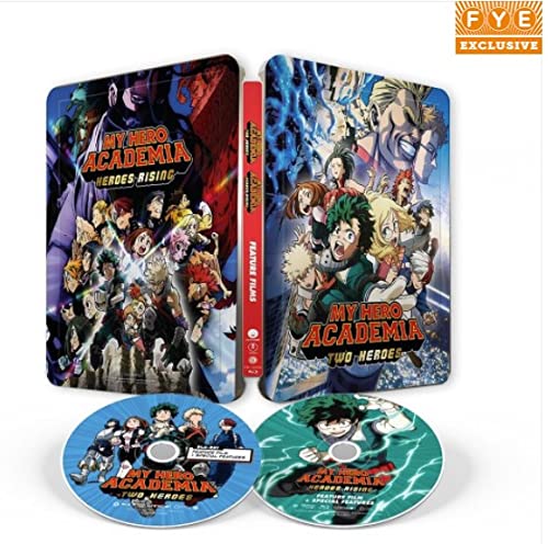 My Hero Academia Two Heroes & Heroes Rising 2 Movie FYE Exclusive Steelbook