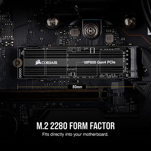 Corsair Force Series MP600 1TB M.2 NVMe PCIe Gen4 2 SSD (Up to 4,950MB/s Sequential Read and 4,000MB/s Sequential Write Speeds, High-density 3D TLC NAND, Up to 1,800TB Written) Black