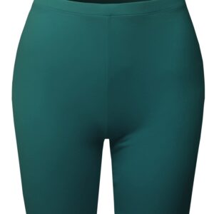 Made by Emma Essential Active Daily Cotton Mid Rise Biker Shorts Hunter Green S