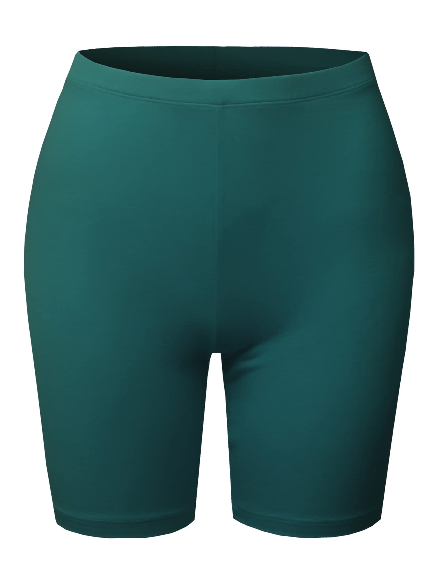 Made by Emma Essential Active Daily Cotton Mid Rise Biker Shorts Hunter Green S