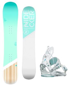 nidecker elle 143 cm snowboard package with flow haylo bindings - 2022