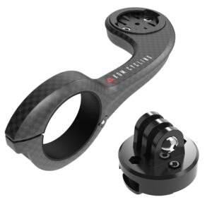 kom cycling cm06 quick release gopro computer mount for wahoo and garmin bike computers top mount compatible with gopro adapters bundle