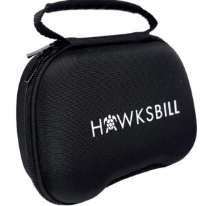 Hawksbill Travel Controller Case Compatible with Switch Pro Controller, PS5 Controller & Xbox Controller - Portable and Compact Hard Shell Carrying Case (Black & White)