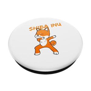 Funny Shiba Inu Uni Dog Dance Dabbed Smile Moves Dabbing PopSockets Swappable PopGrip