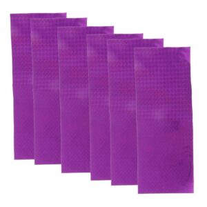 shamjina 6pcs holographic fishing scale tape scales diy 22.5x10cm, purple