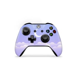 zoomhitskins controller skin compatible with x1 s and x1 x, vinyl sticker technology, blue lilac moon purple cartoon cute, durable, bubble-free, goo-free, 1 skin, made in the usa