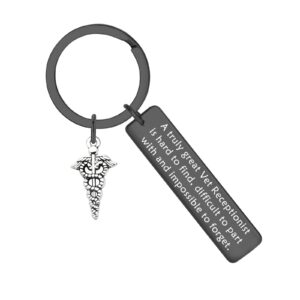 vet receptionist keychain vet tech gift veterinary assistant vet nurse gift veterinary medicine gift (vet receptionist kb), 1.18