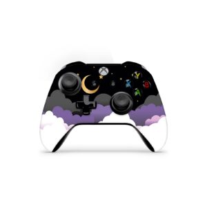 zoomhitskins controller skin compatible with x1 s and x1 x, vinyl sticker technology, black moon cloud star night anime kawaii, durable, bubble-free, goo-free, 1 skin, made in the usa