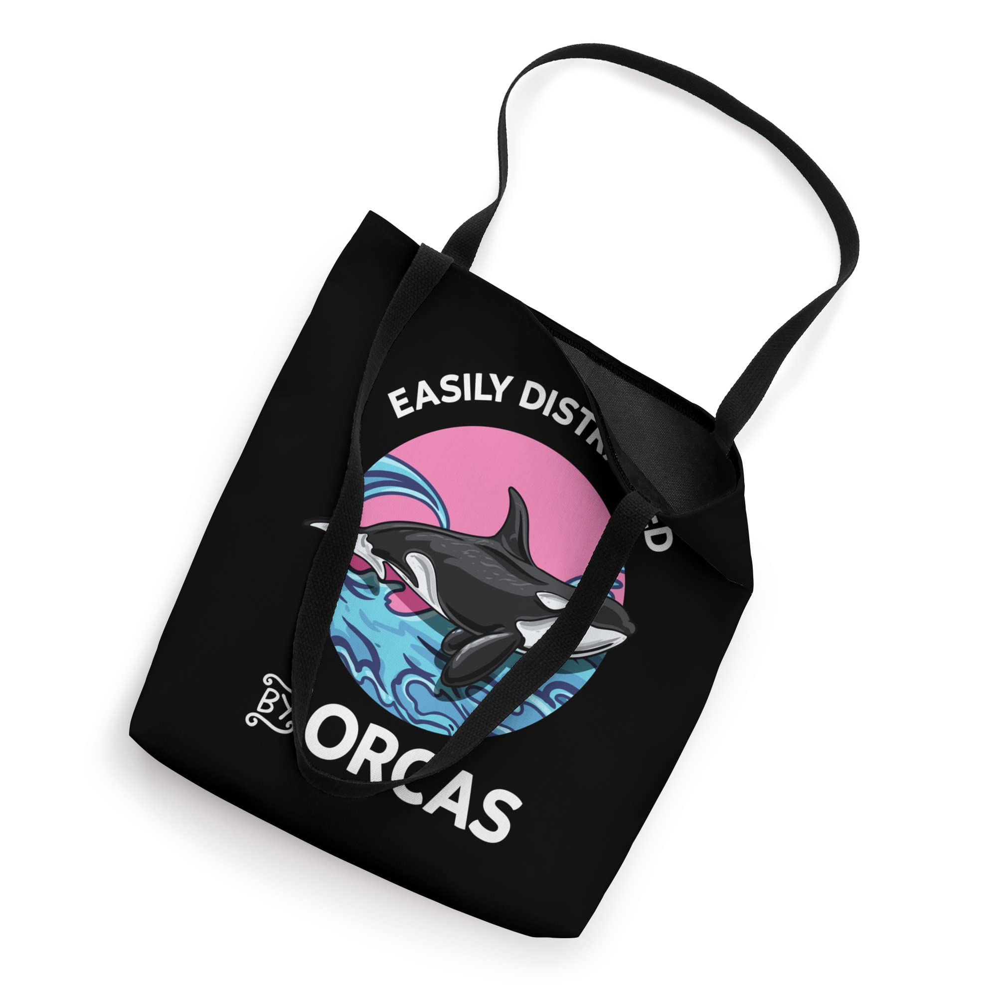 Easily Distracted by Orcas Killer Whales Aquatic Sea Ocean Tote Bag