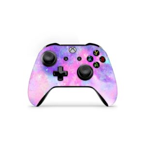 zoomhitskins controller skin compatible with x1 s and x1 x, vinyl sticker technology, blurry cosmos space galaxy pink purple, durable, bubble-free, goo-free, 1 skin, made in the usa