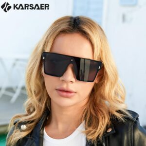 Karsaer Chic Oversized Square Women Men One Piece Sunglasses Fashion Flat Top Large Unisex Sunglasses Women Men K7110