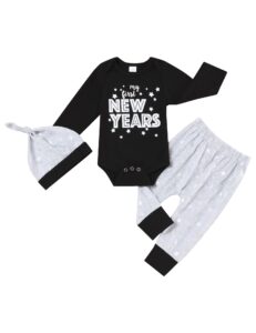 my first new year outfit baby boy 1st new year romper pant 0 3 6 9 12 months newborn infant boys clothing clothes gift black