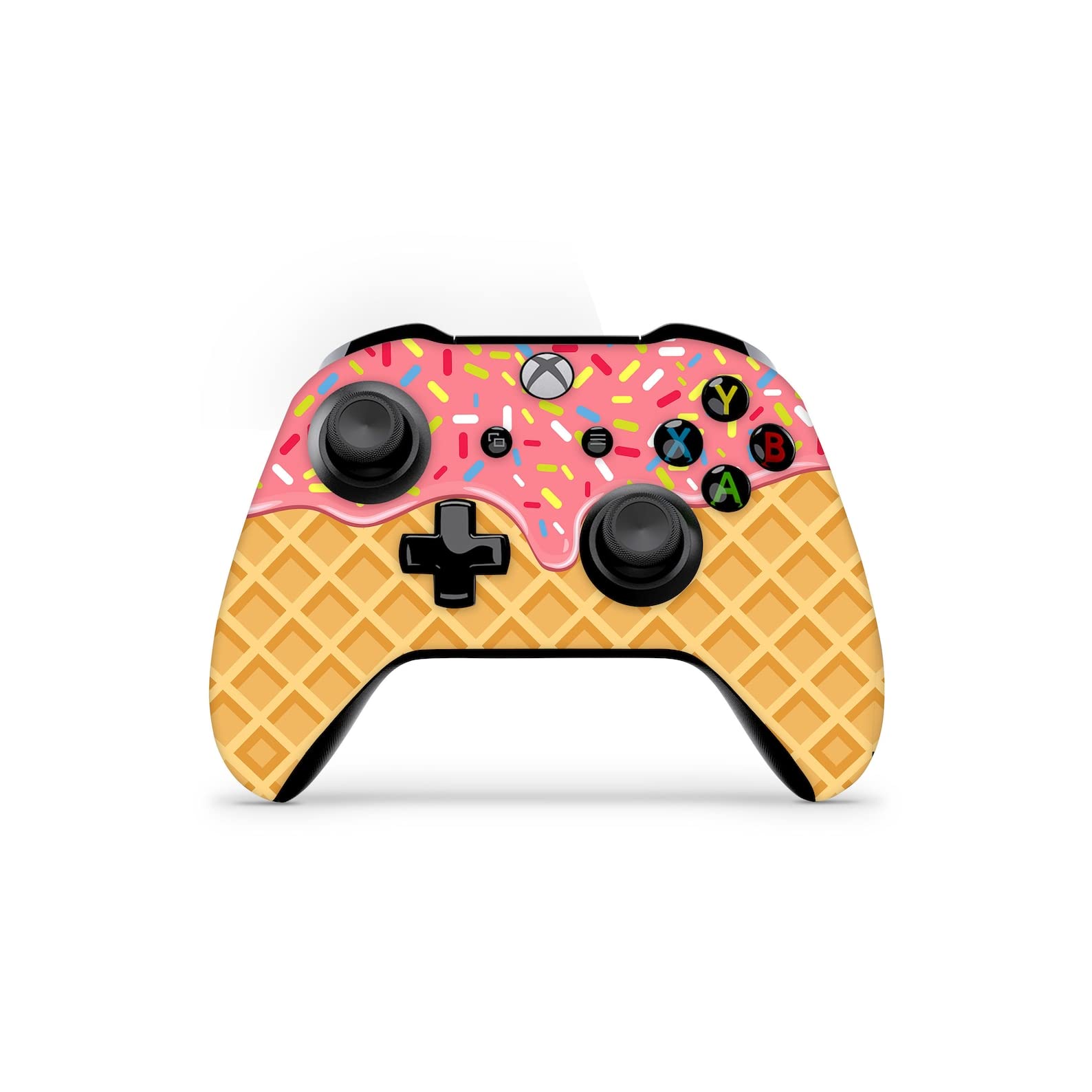 ZOOMHITSKINS Controller Skin Compatible with X1 S and X1 X, Vinyl Sticker Technology, Waffle Ice Cream Cute Sweet Dessert Pink, Durable, Bubble-free, Goo-free, 1 Skin, Made in The USA