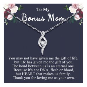 upromi bonus mom mothers day gifts, step mom birthday gifts for stepmom necklace