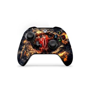 zoomhitskins controller skin compatible with x1 s and x1 x, vinyl sticker technology, eye creature black orange red monster, durable, bubble-free, goo-free, 1 skin, made in the usa