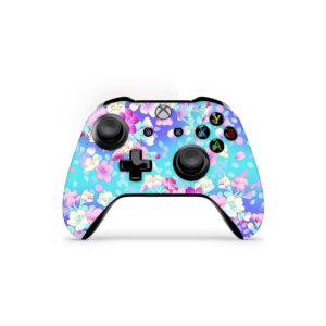 zoomhitskins controller skin compatible with x1 s and x1 x, vinyl sticker technology, sakura cherry blossom pink blue japan, durable, bubble-free, goo-free, 1 skin, made in the usa