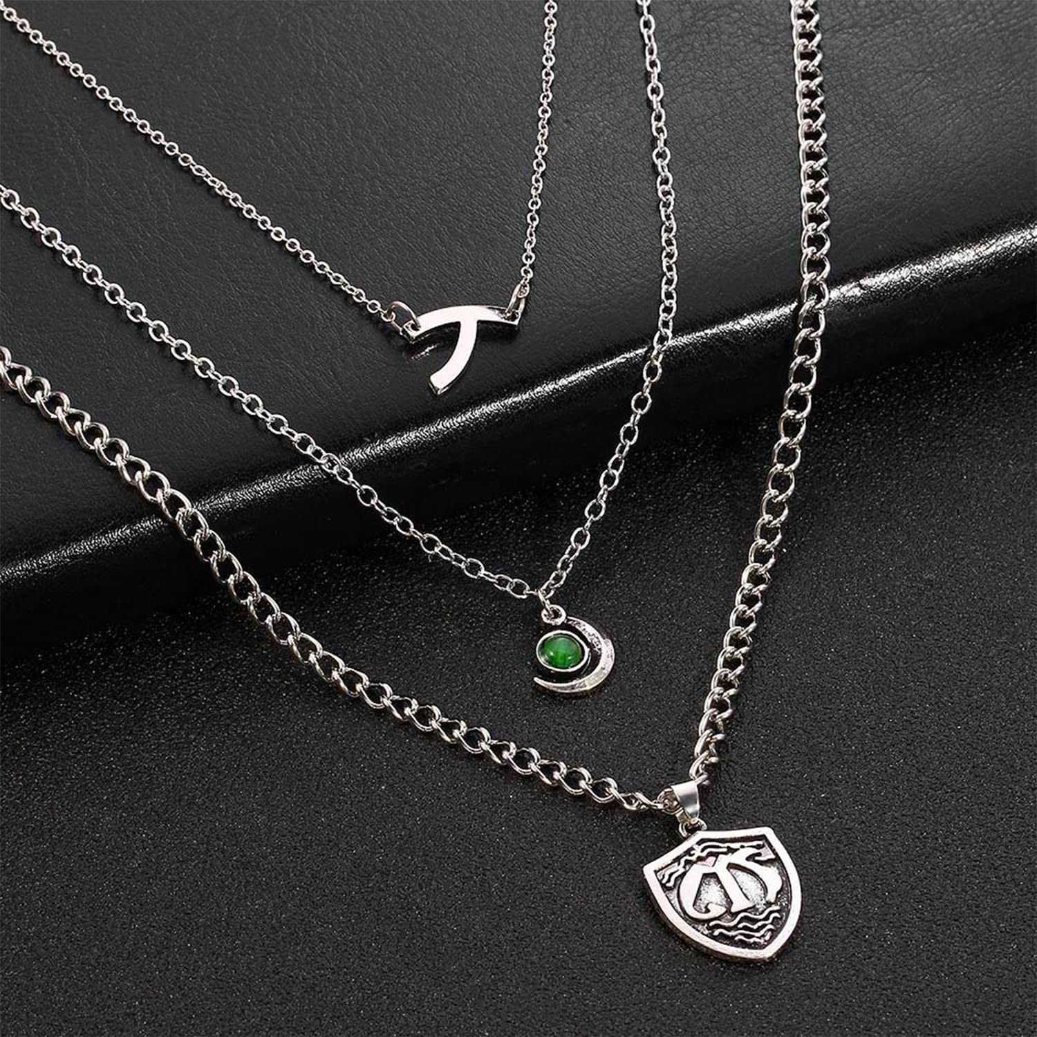 UoYu TFYU The Vampire Jewelry Set Hope Mikaelson Inspired Necklace Elena Gilbert Opening Vervain Locket Pendant Necklace Damon's Ring with Sticker 24 pcs