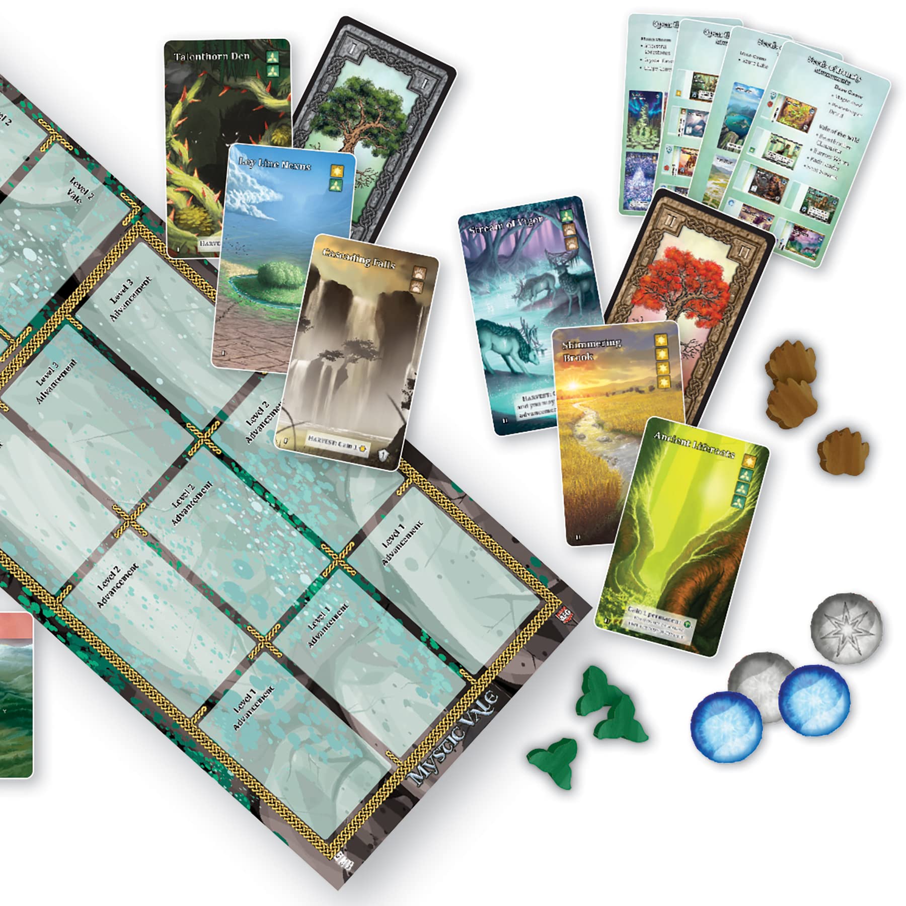 AEG: Mystic Vale: Essential Edition - Base Game and Expansions, Complete Set, Card-Crafting, Deck Building, 2-4 Players, Ages 14+, 45 Min Play Time