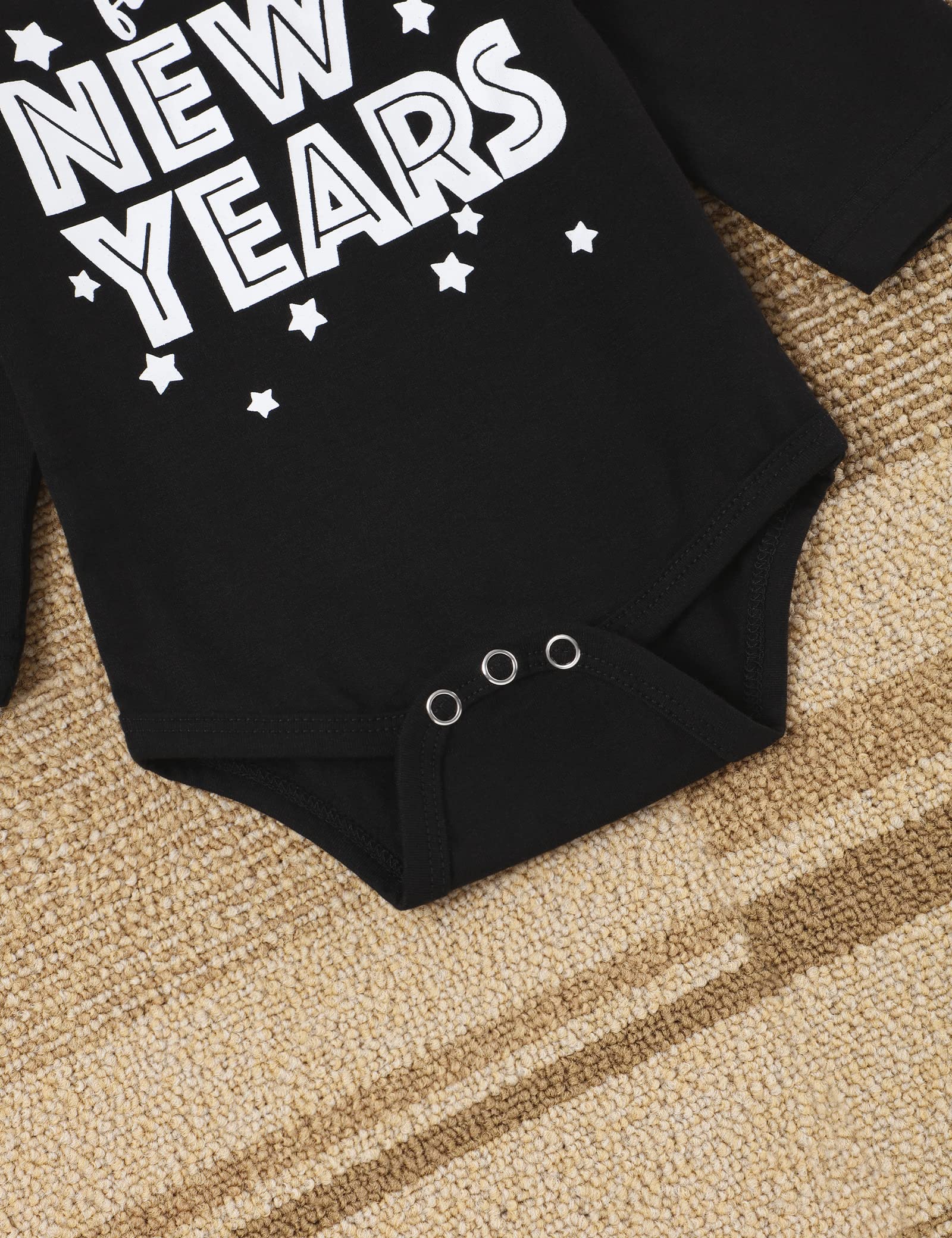 My First New Year Outfit Baby Boy 1st New Year Romper Pant 0 3 6 9 12 Months Newborn Infant Boys Clothing Clothes Gift Black