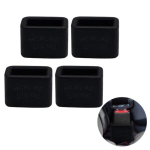 morlike silicone belt buckle holder booster (black-4 pack)