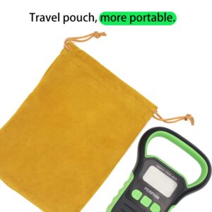 (LATEST VERSION)Fishing Scale, Rubberized Fish Scale, 110pounds/50kg, Portable Fishing Scale with Travel Pouch, Digital Fish Scale with 60 inches Ruler, Large Backlight LCD Dispaly, in Black and Green