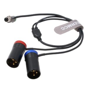 SZRMCC Low-Profile TA5F Mini XLR 5 pin to Dual XLR 3 Pin Audio Cable for Zaxcom QRX Field Mixer recorders Sound Devices 633 664 688 788T