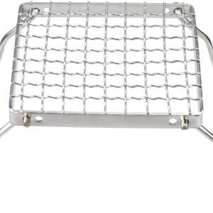 DZRZVD Camp Grill with Foldable Legs-304 Stainless Steel Grill Grate for Gas Stove-Ultralight Campfire Stand-Portable Grill Grid for Backpacking/Camping/Hiking/Picnic/Traveling/Fishing with Carry Bag