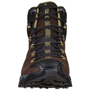 La Sportiva Mens Ultra Raptor II Mid Leather GTX Waterproof Hiking Boots, Chocolate/Cedar, 12.5