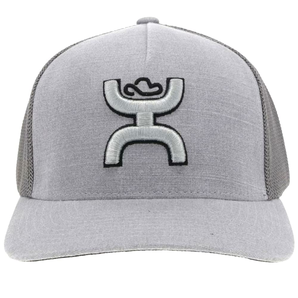 HOOEY Men's Flexfit Fitted Hat (Large/X-Large, Grey)