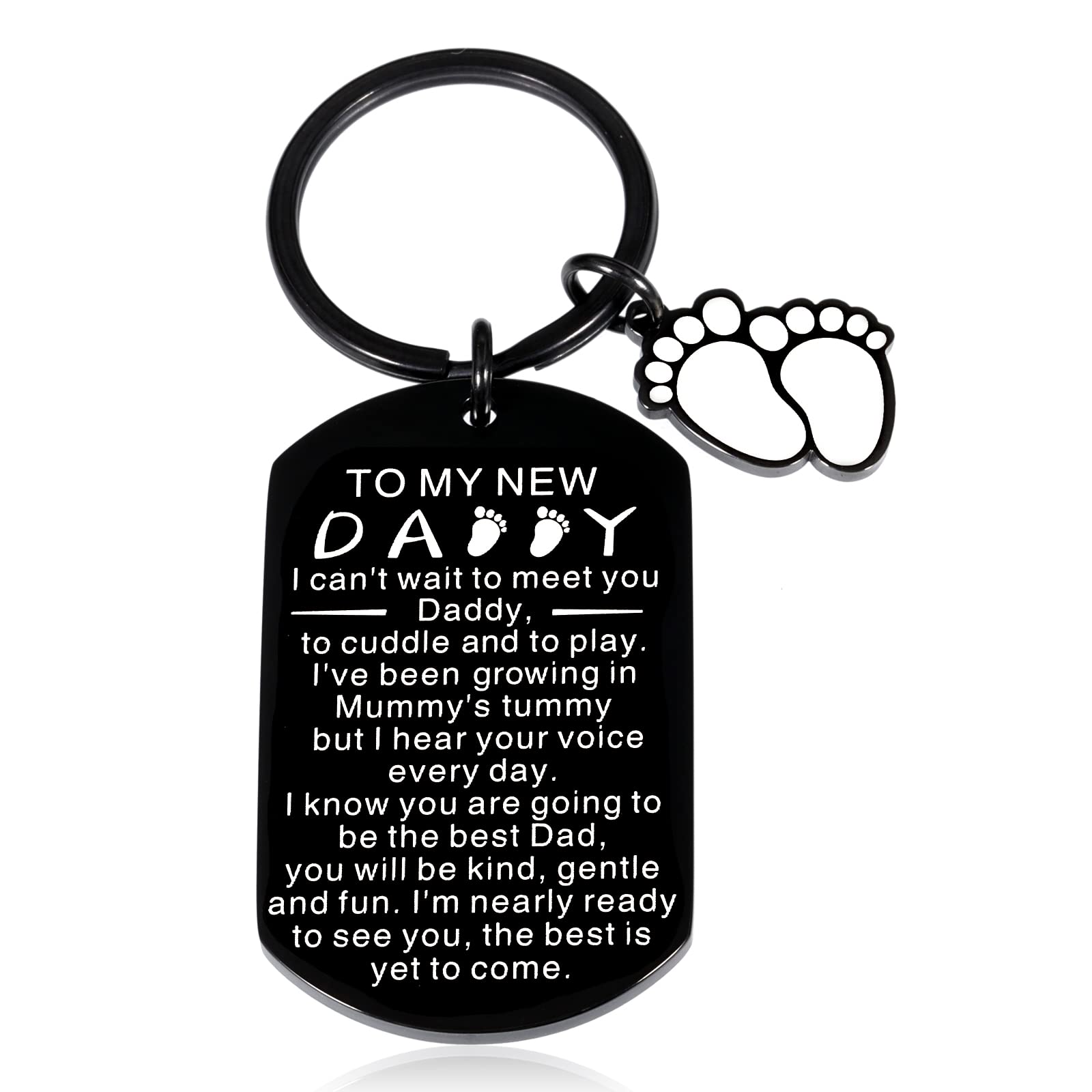 First Time Dad Gifts Keychain New Dad to Be Gifts from Wife Father to Be Gifts for Soon to Be Dad Men Birthday Gifts Him New Father Father’s Day Fiancee New Mommy Pregnancy Baby Announcement