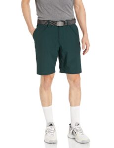 adidas men's standard textured 9 inch golf shorts, shadow green, 36