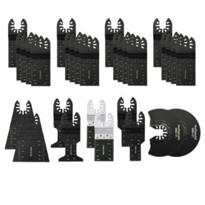 ettonsun 32pcs universal metal wood oscillating multitool quick release saw blades fit fein multimaster porter cable black & decker bosch craftsman ridgid ryobi makita milwaukee rockwell